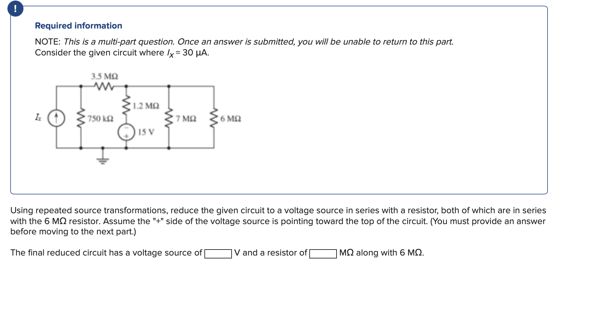 Solved Required information NOTE: This is a multi-part | Chegg.com