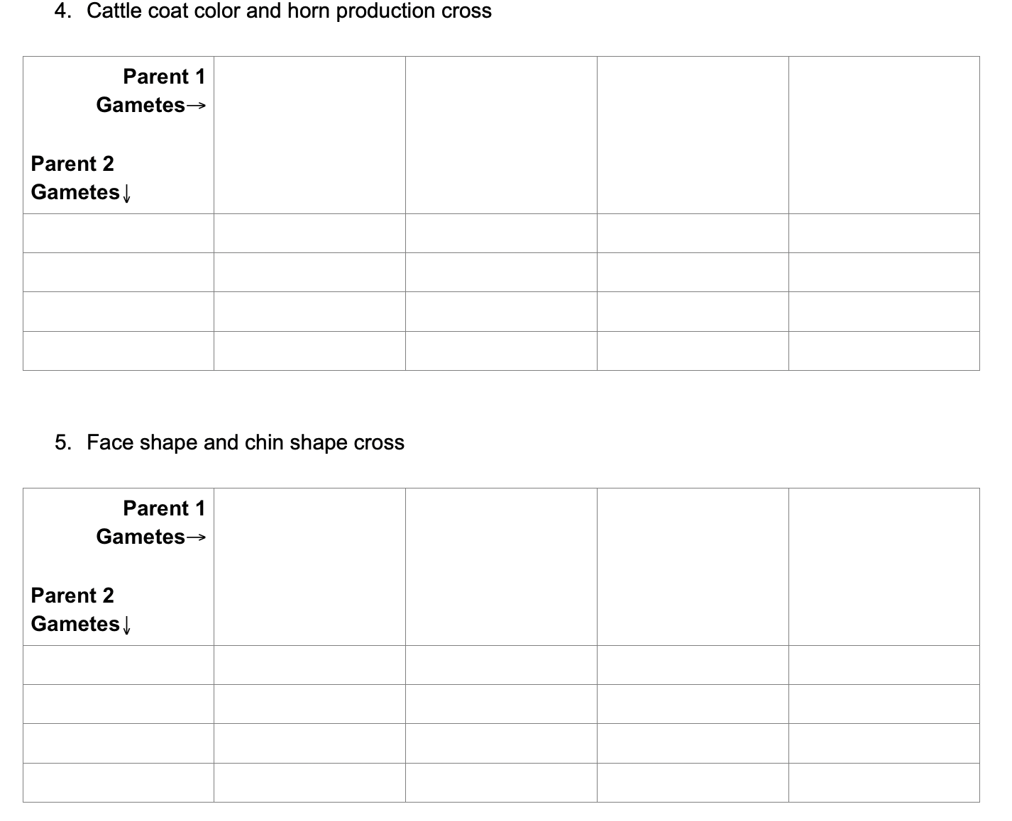 Solved Cattle coat color and horn production crossFace shape | Chegg.com