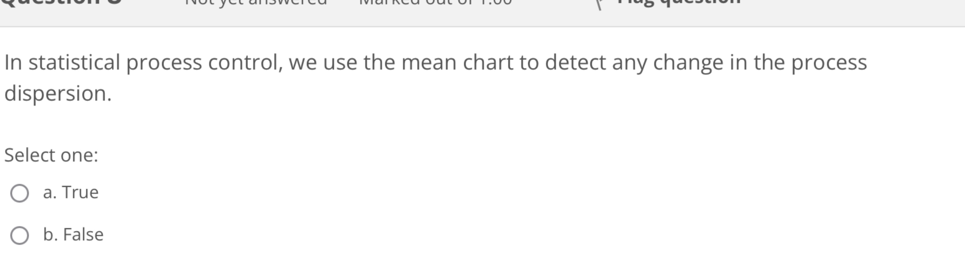 Solved In statistical process control, we use the mean chart | Chegg.com