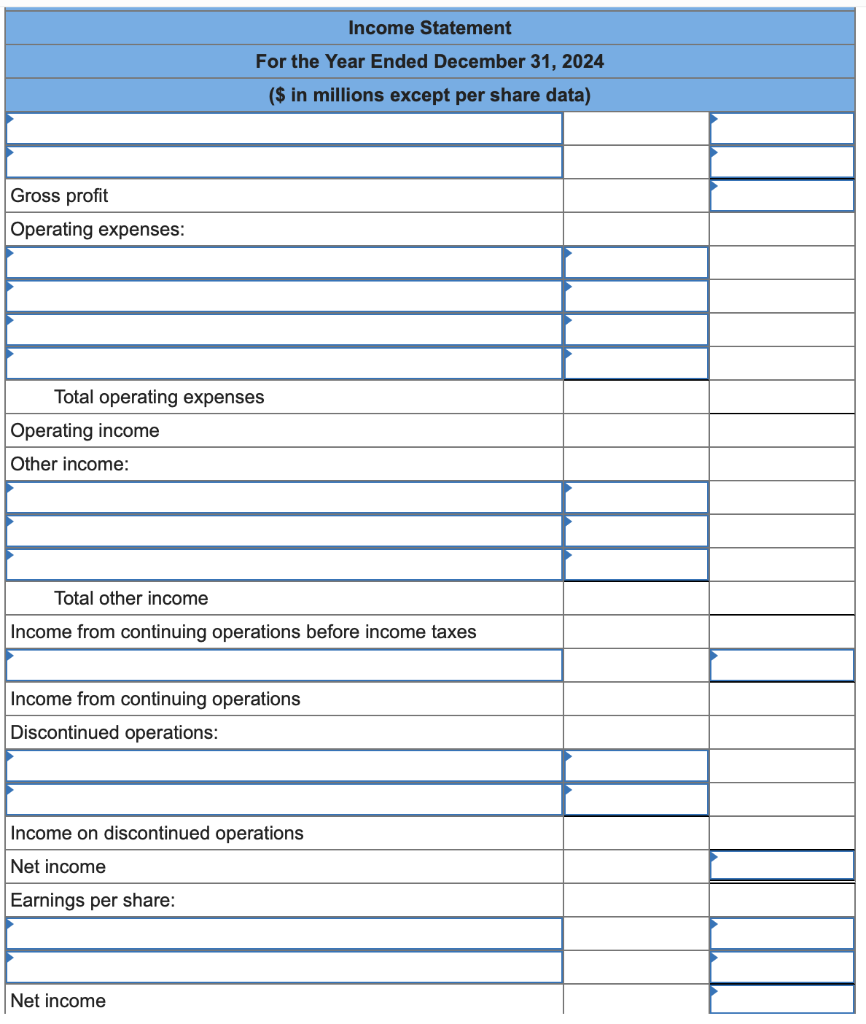 Solved Problem 4-5 (Algo) Income statement presentation; | Chegg.com