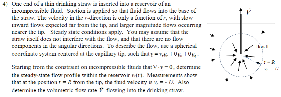 Solved 4) One end of a thin drinking straw is inserted into | Chegg.com