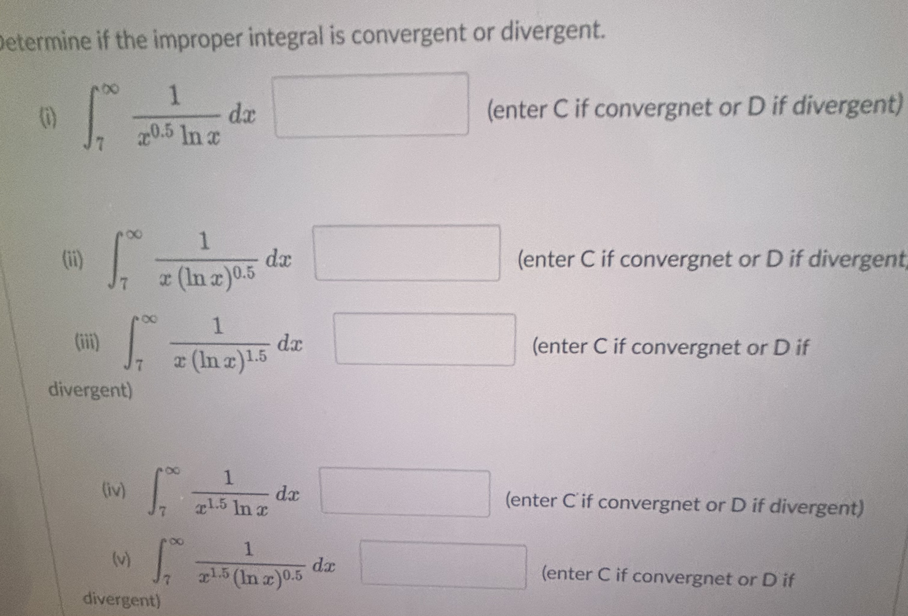 Solved Jetermine if the improper integral is convergent or | Chegg.com