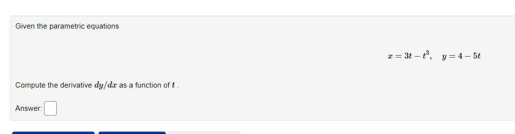 Solved Given the parametric equations x=3t−t3,y=4−5t Compute | Chegg.com