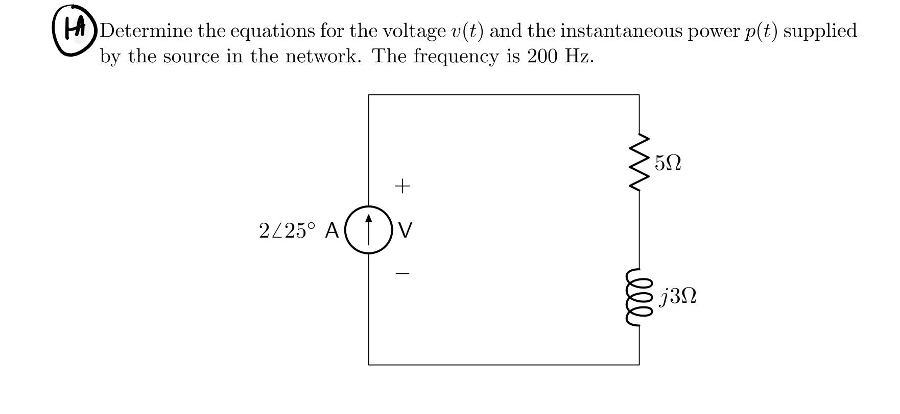 Solved FA Determine the equations for the voltage v(t) and | Chegg.com