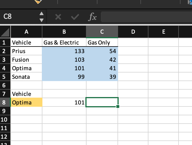 Solved You are working on a spreadsheet that uses the miles | Chegg.com