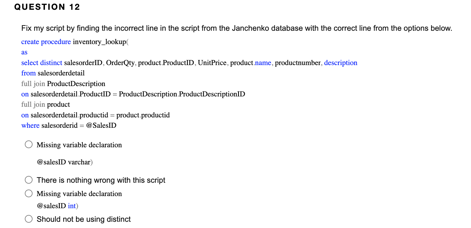 Solved Fix my script by finding the incorrect line in the | Chegg.com