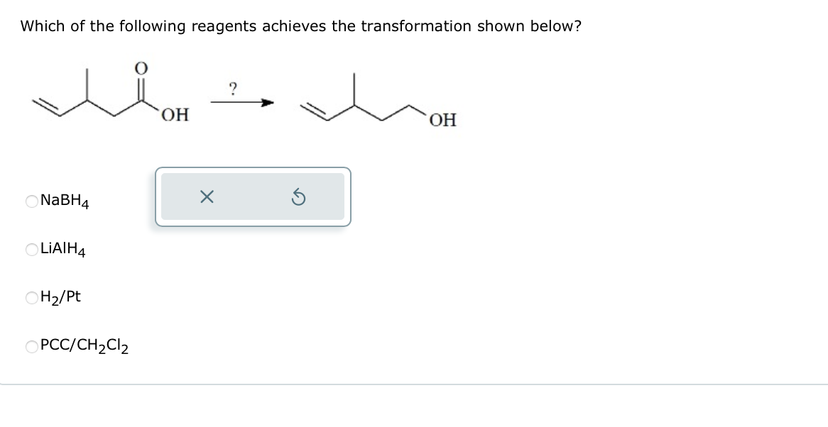 Solved Which of the following reagents achieves the | Chegg.com
