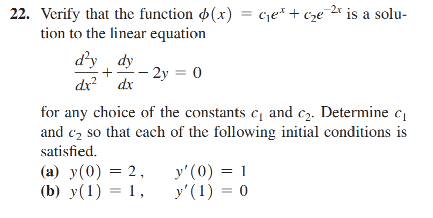 Solved + 22. Verify that the function 0 (x) = gjet + cze Get | Chegg.com