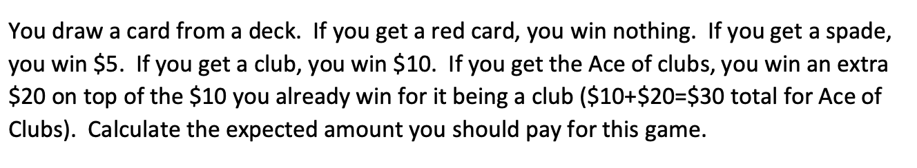 Solved You draw a card from a deck. If you get a red card, | Chegg.com
