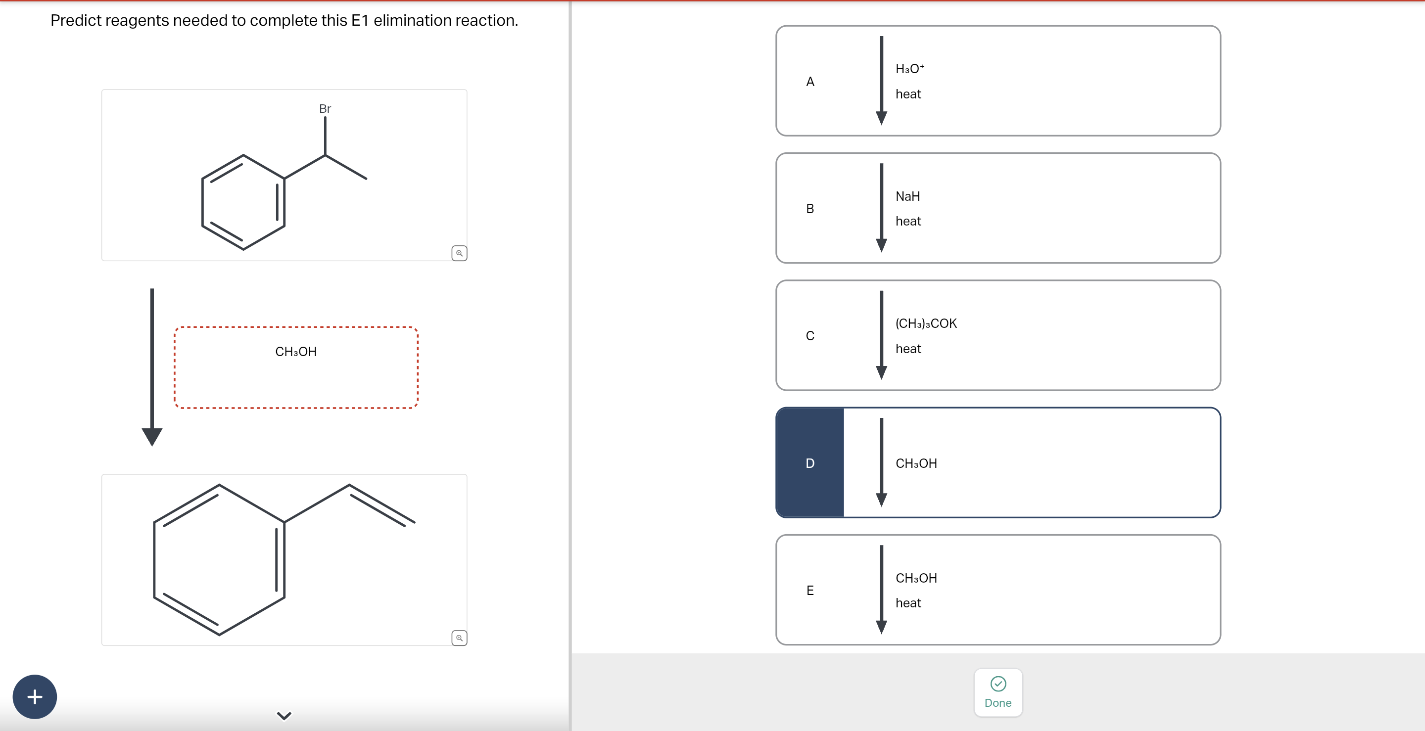 Solved Predict reagents needed to complete this E2 | Chegg.com