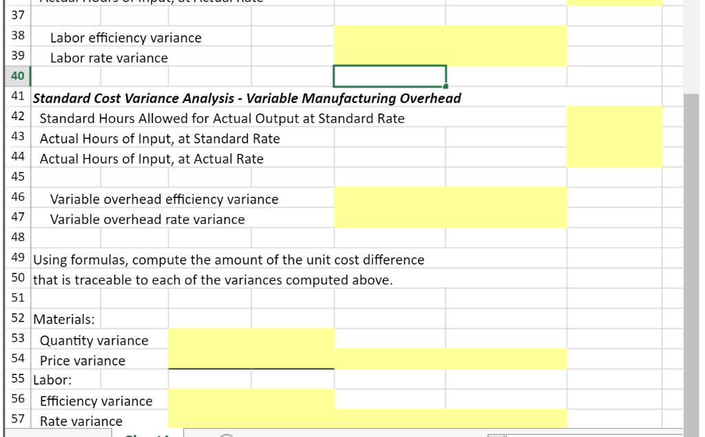 Solved Compute the direct materials price and quantity | Chegg.com