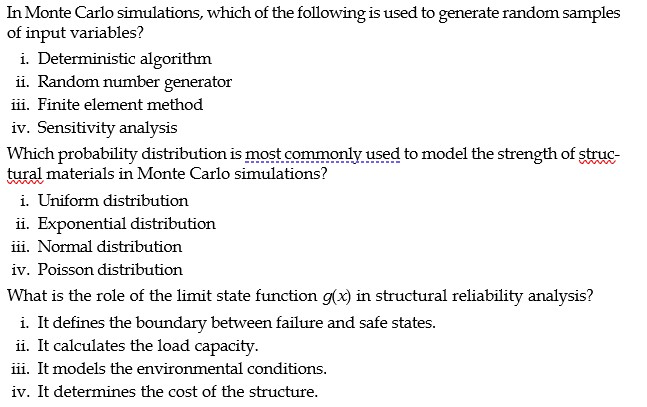 Solved In Monte Carlo simulations, which of the following is | Chegg.com