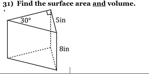 Solved 31) Find the surface area and volume.28) Find x.26) | Chegg.com