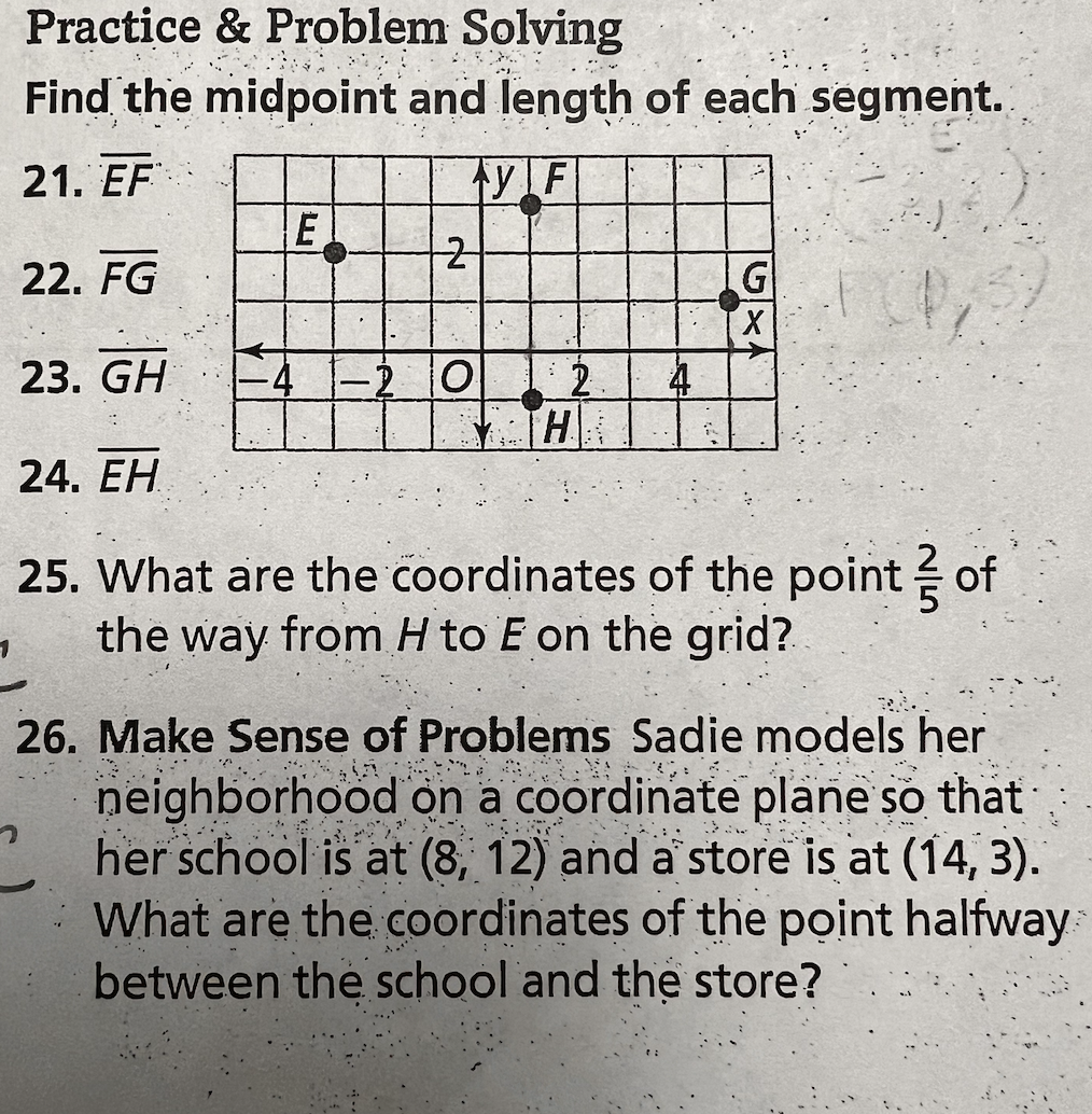 Solved Practice \& Problem Solving Find the midpoint and | Chegg.com
