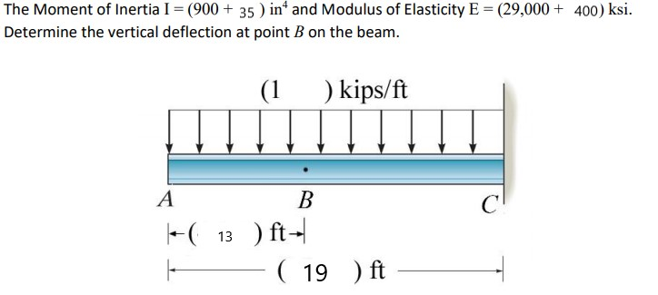 Solved The Moment of Inertia I = (900 + 35 ) inand Modulus | Chegg.com