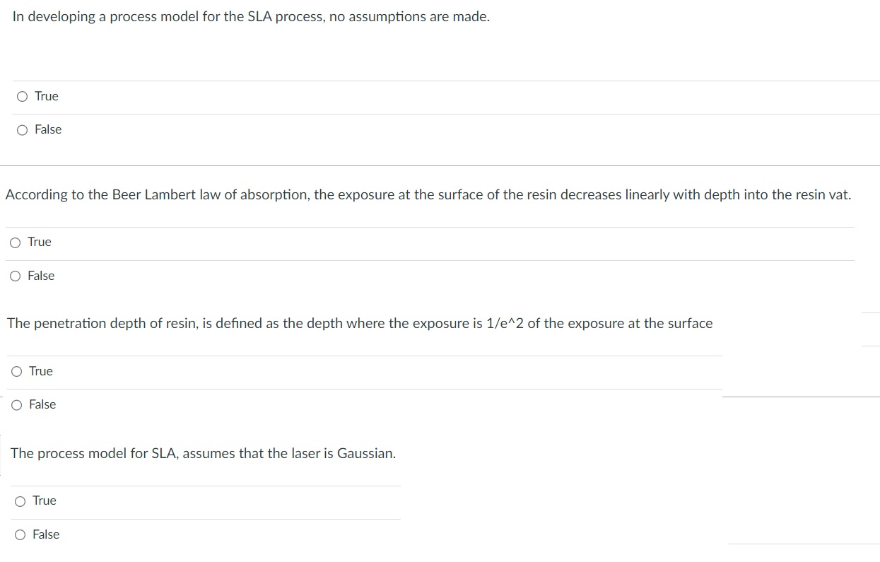 Solved In developing a process model for the SLA process, no | Chegg.com