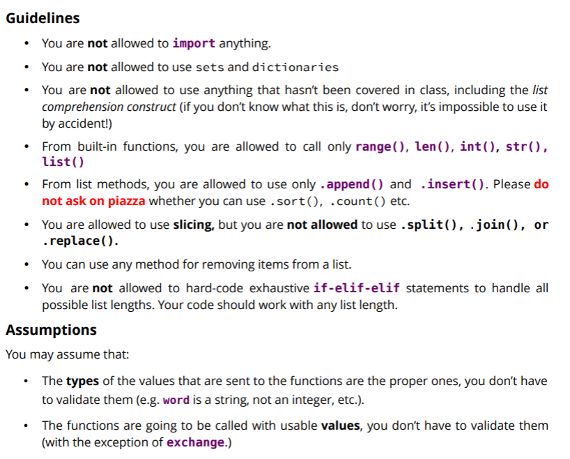 Solved Guidelines • You Are Not Allowed To Import Anything 