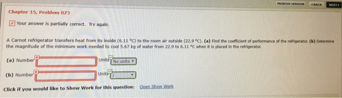 Solved PRINTER VERSION イBACK NEXT Chapter 15, Problem 073 | Chegg.com
