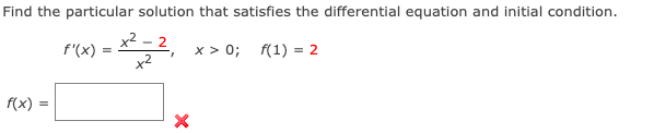Solved Need help solving Find the particular solution that | Chegg.com