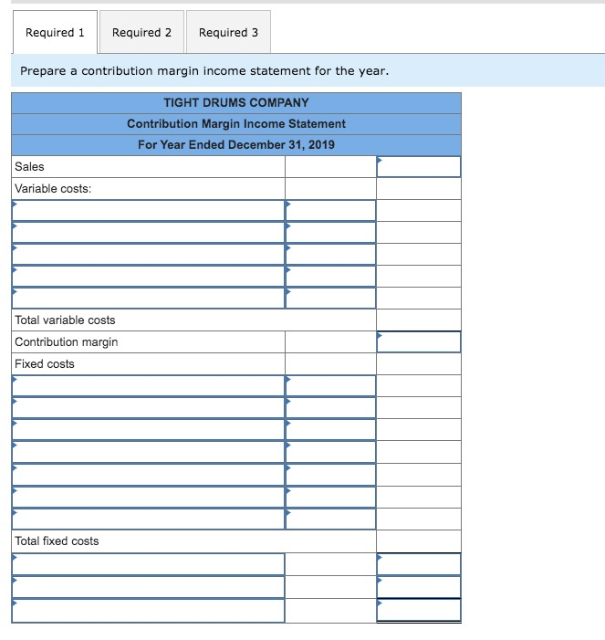Solved Problem 18-1A Contribution margin income statement | Chegg.com