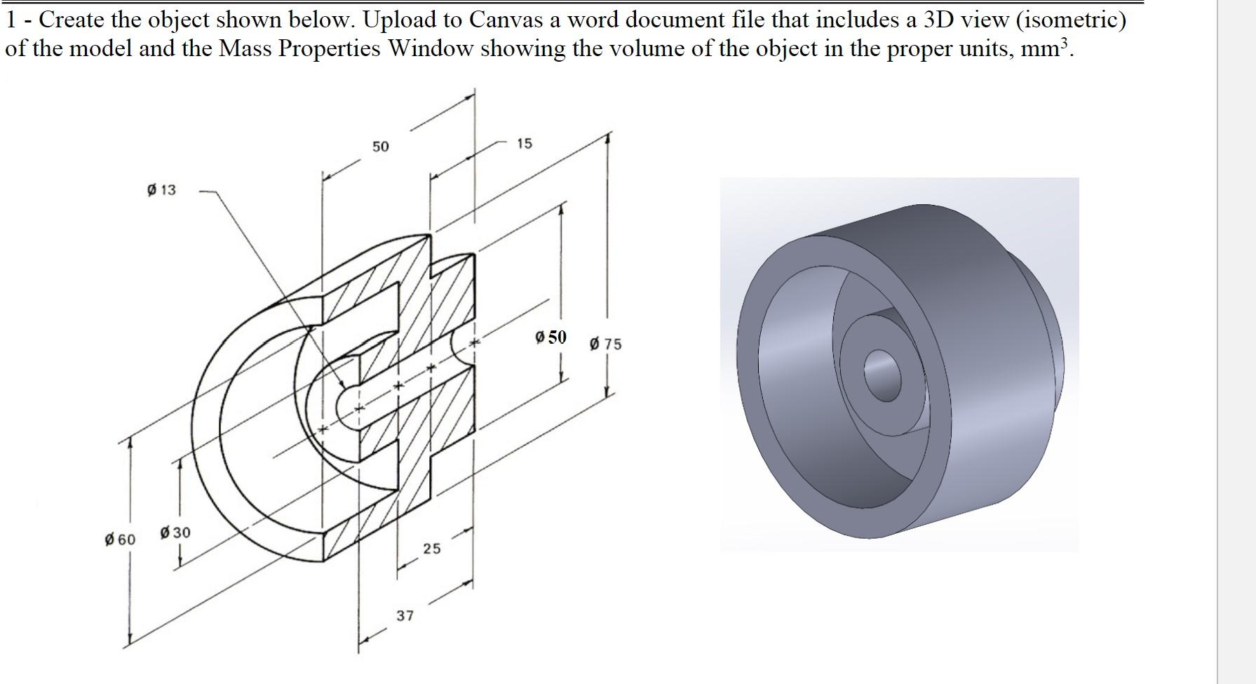 Solved 1 - Create the object shown below. Upload to Canvas a | Chegg.com