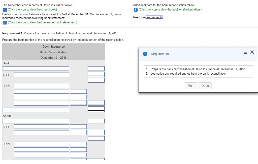 Solved Additional data for the bank reconciliation follow | Chegg.com