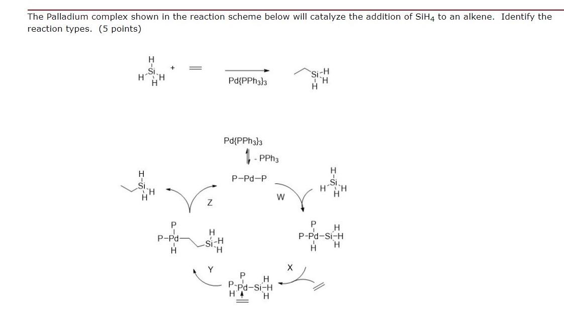 Solved The Palladium complex shown in the reaction scheme | Chegg.com