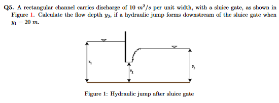 Solved Q5. A rectangular channel carries discharge of 10 | Chegg.com