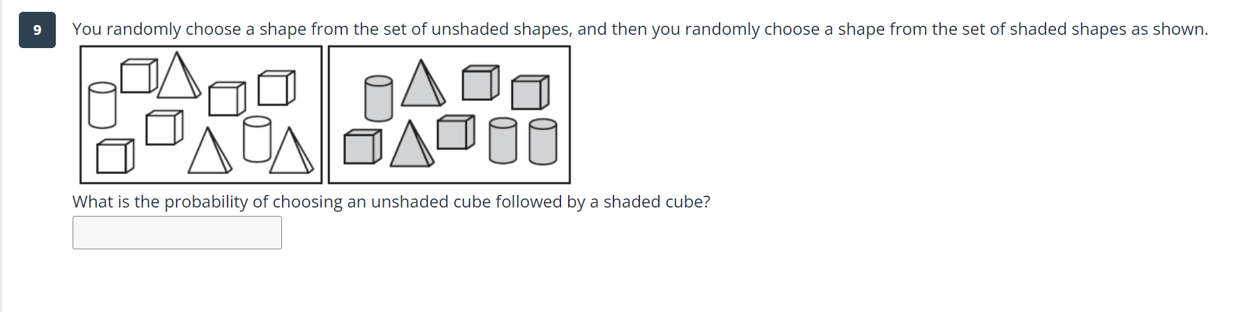 Solved 9 You randomly choose a shape from the set of | Chegg.com