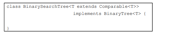 Solved 4. 5 6 1 interface BinaryTree { 2 void setRoot(T | Chegg.com