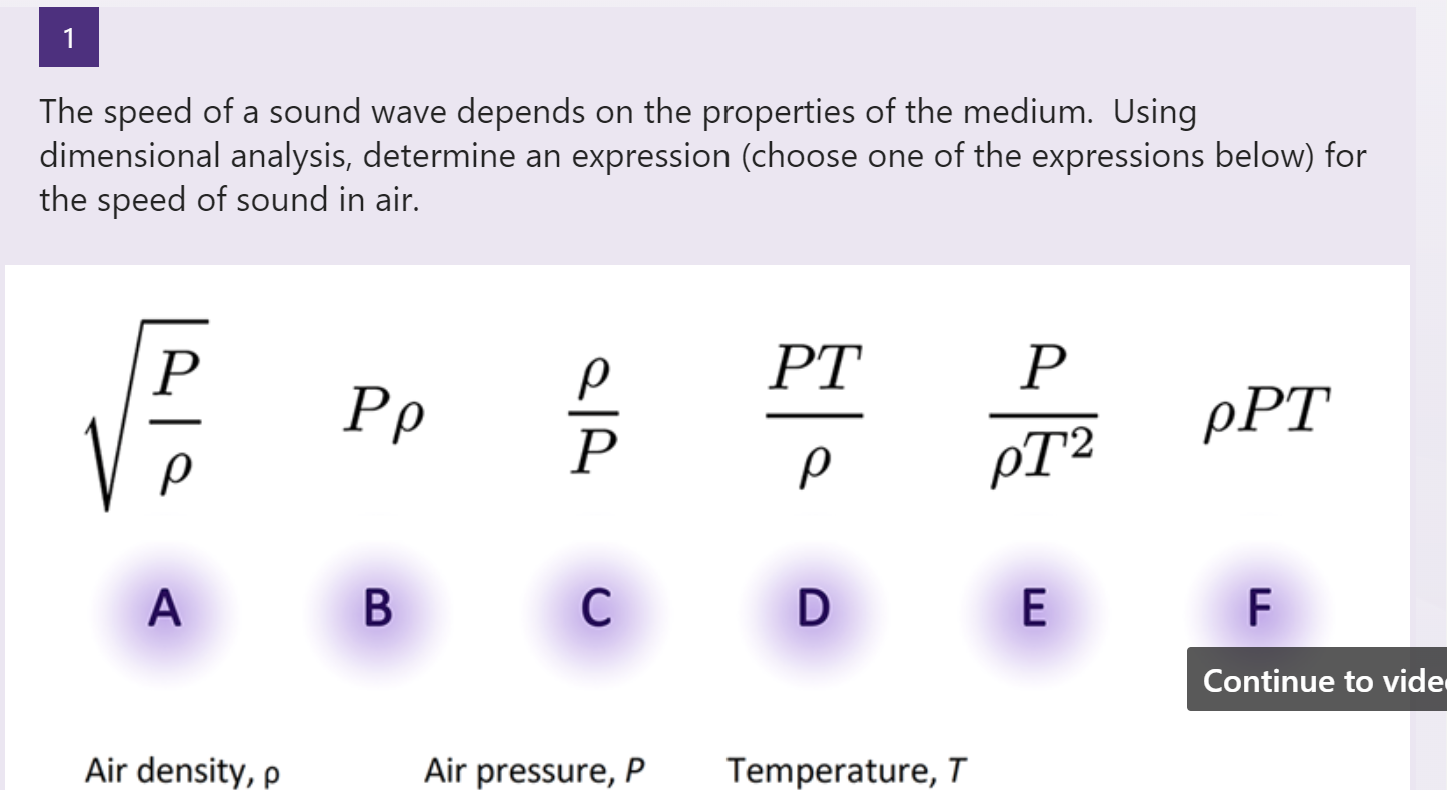 Solved The speed of a sound wave depends on the properties | Chegg.com