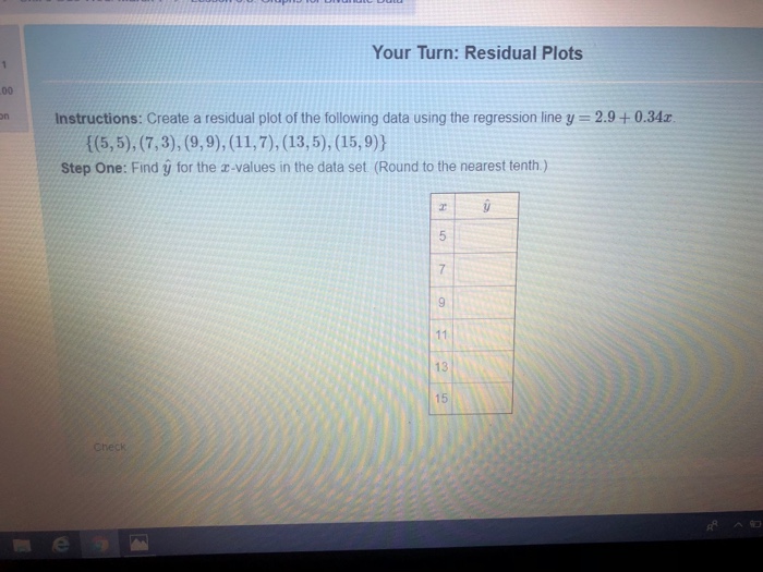 Solved Your Turn: Residual Plots Instructions: Create a | Chegg.com