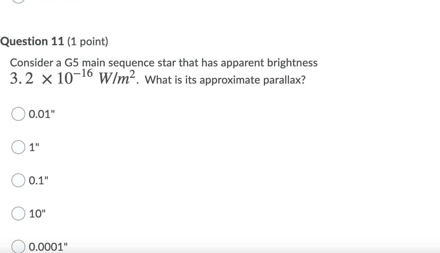 Solved Question 11 (1 point) Consider a G5 main sequence | Chegg.com