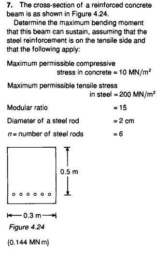Solved 7. The cross-section of a reinforced concrete beam is | Chegg.com
