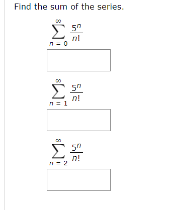 Solved Find the sum of the series. In = 0 slะ | Chegg.com