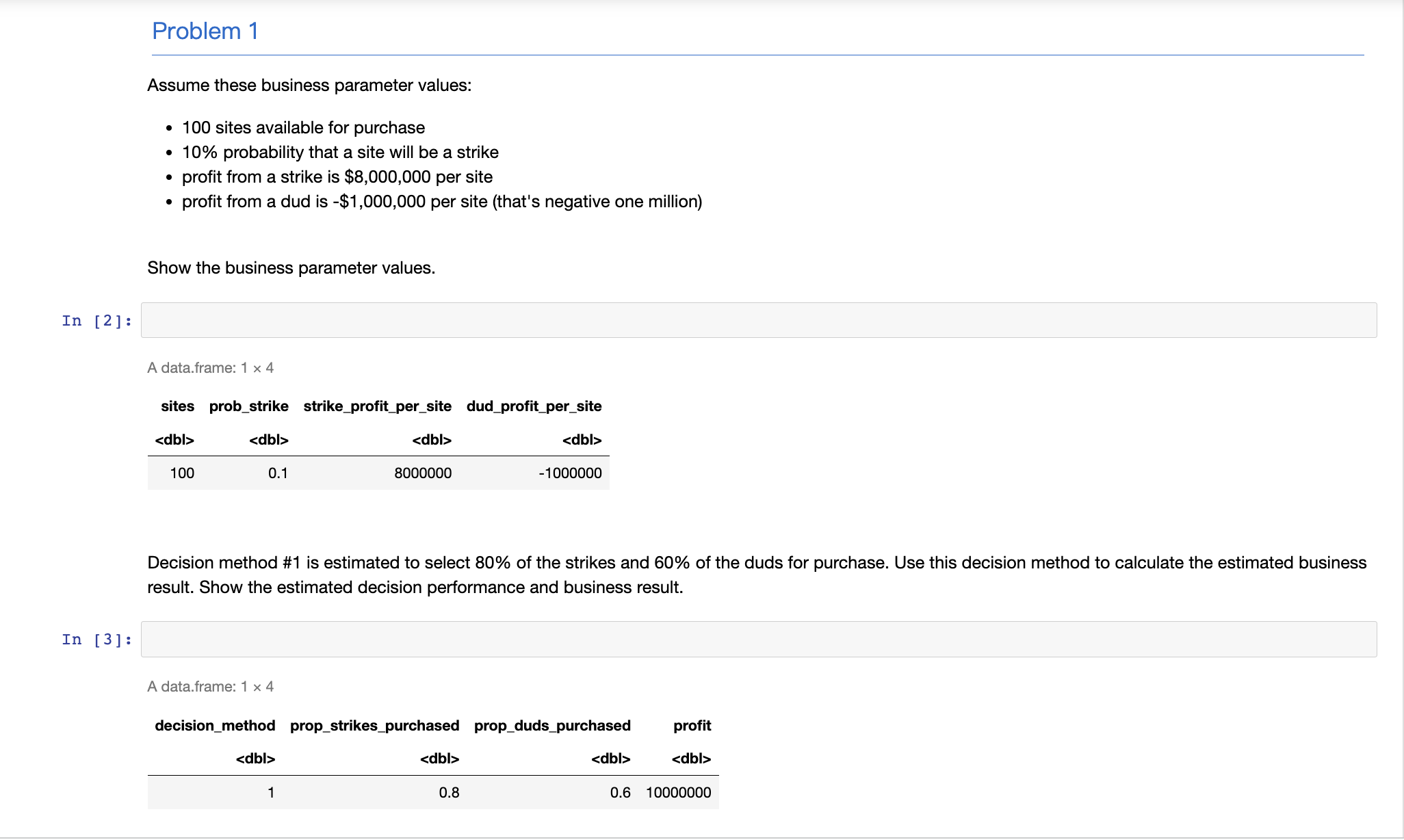 Solved create data tables for each question, code in R, | Chegg.com
