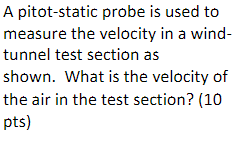 Solved if 3A pitot-static probe is used to measure the | Chegg.com