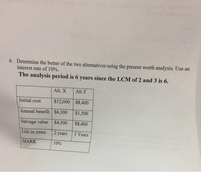 Solved Determine the better of the two alternatives using | Chegg.com