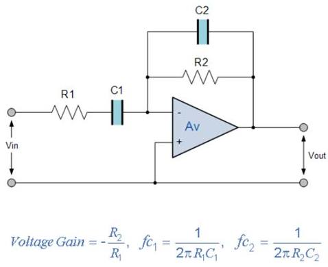 Solved Design an active band pass filter using circuit shown | Chegg.com