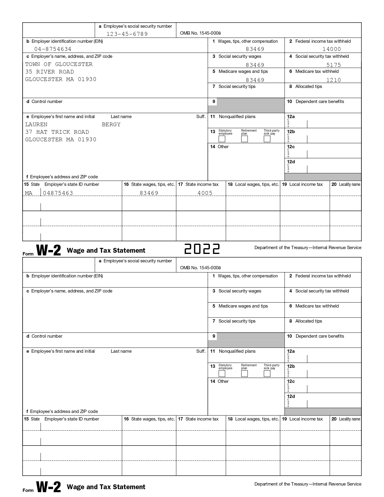 Solved INDIVIDUAL TAX RETURN PROJECT PATRICE BERGY | Chegg.com