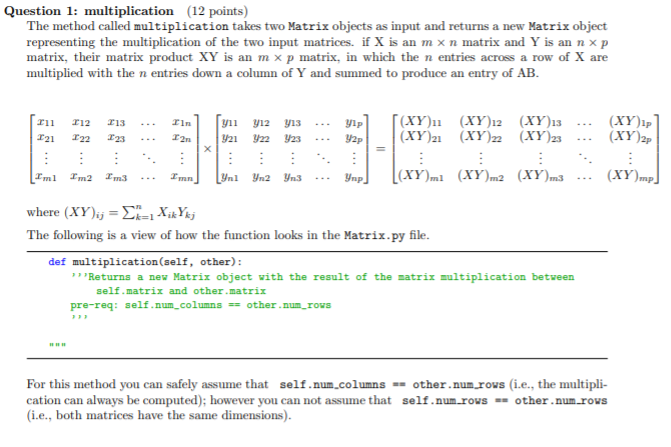 Solved Question 1: multiplication (12 points) The method | Chegg.com