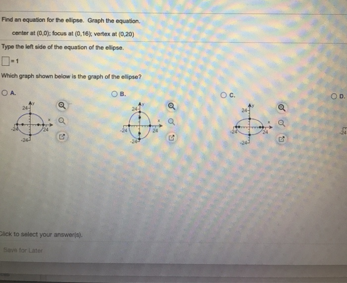 Solved Find an equation for the ellipse. Graph the equation. | Chegg.com