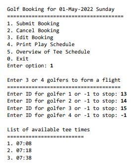 Solved phyton. Write an application for a golf club to help | Chegg.com