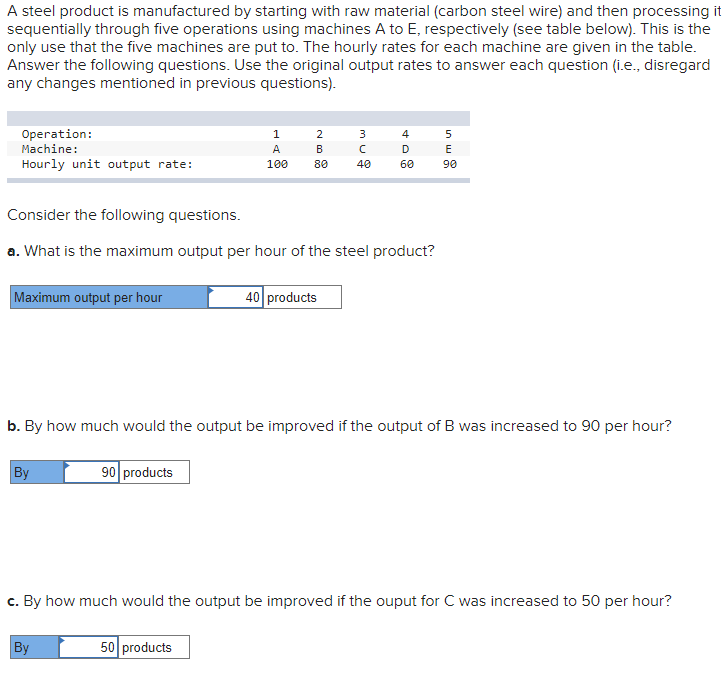 Solved A steel product is manufactured by starting with raw | Chegg.com