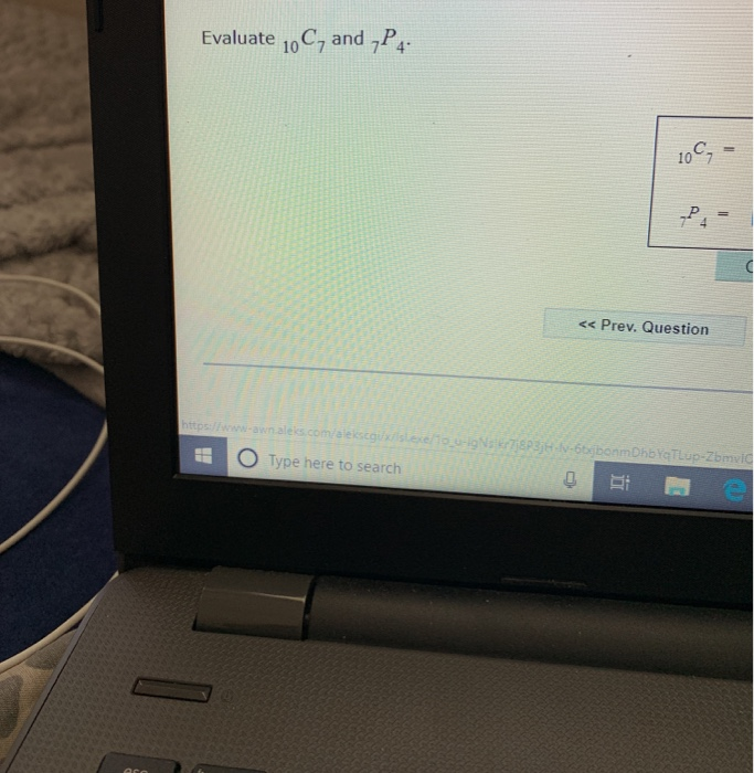 Solved Evaluate 10 C7 and 7P4. 10C 4