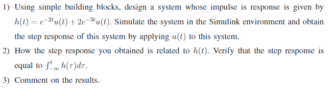 Solved 1) Using simple building blocks, design a system | Chegg.com
