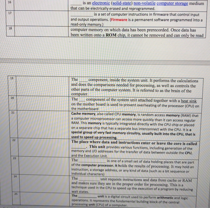 Solved 16 Is An Electronic Solid State Non Volatile