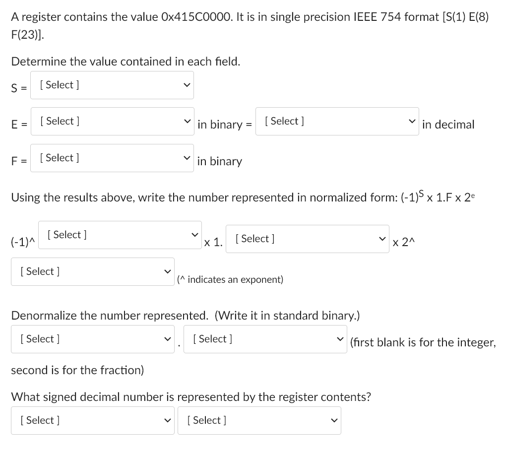 Solved A register contains the value 0×C0000415. It is in | Chegg.com