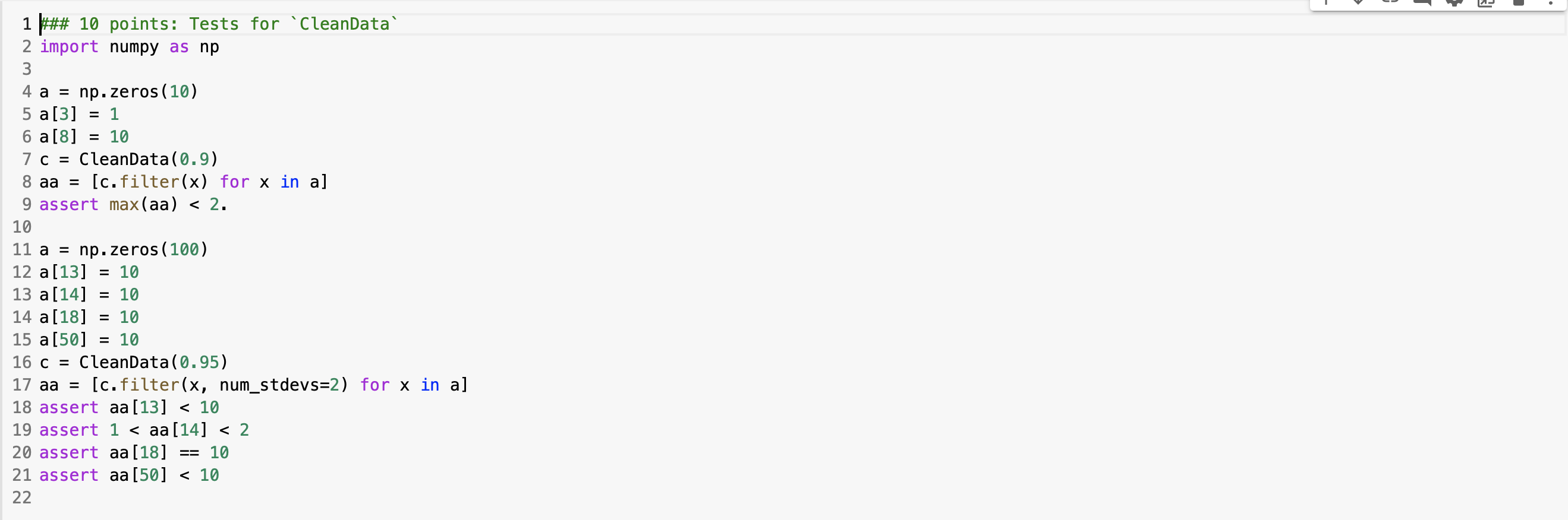 Solved Question 2: Implementing a CleanData class | Chegg.com