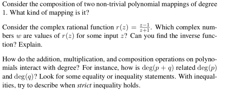 Solved Consider the composition of two non-trivial | Chegg.com